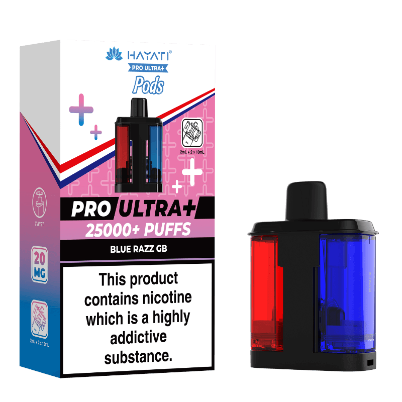 Blue Razz GB Hayati Pro Ultra Plus Pods | 20mg Nic Salt Refill – The E ...