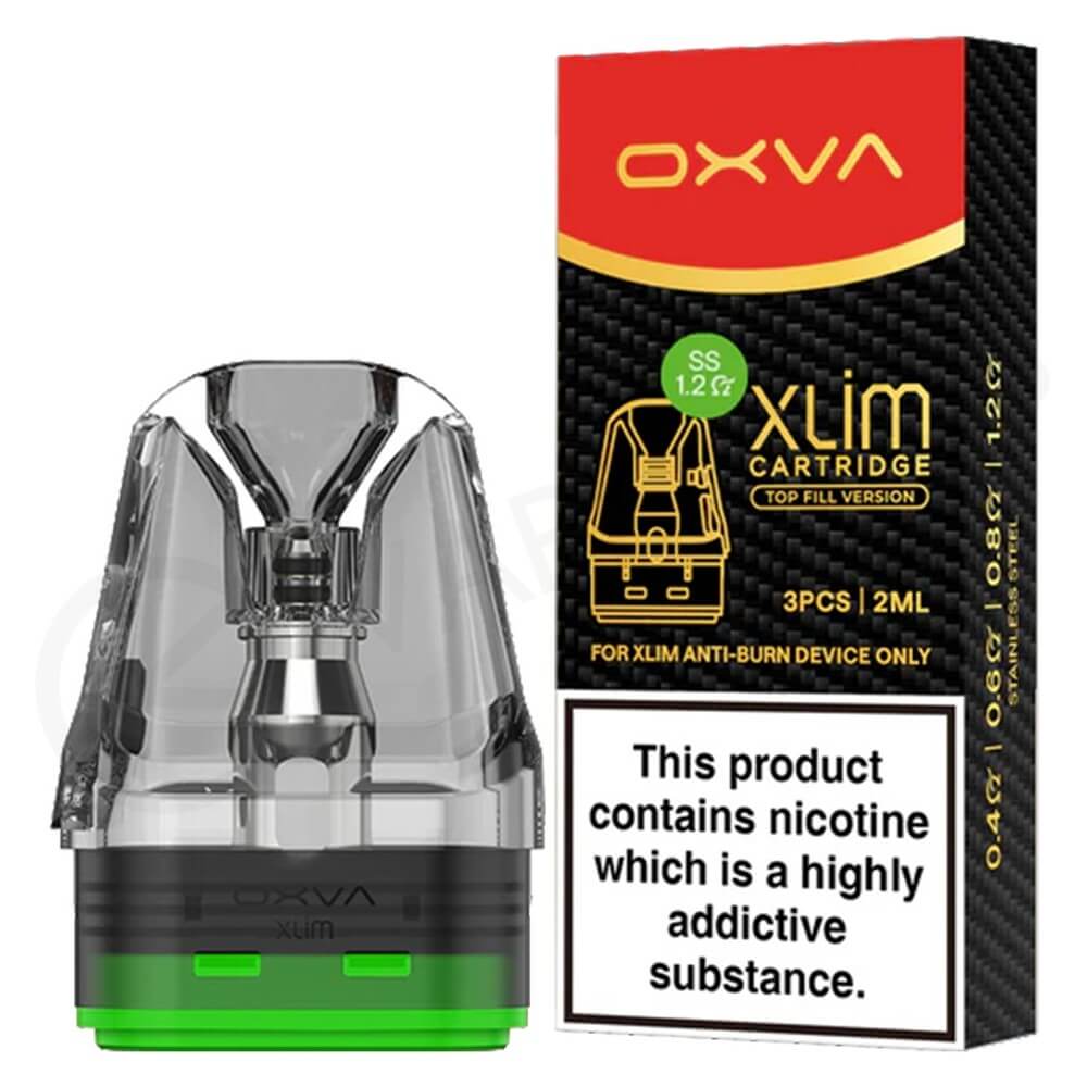 OXVA Xlim Stainless Steel Replacement Pods (3 Pack) | 0.6Ω–1.2Ω – The E ...
