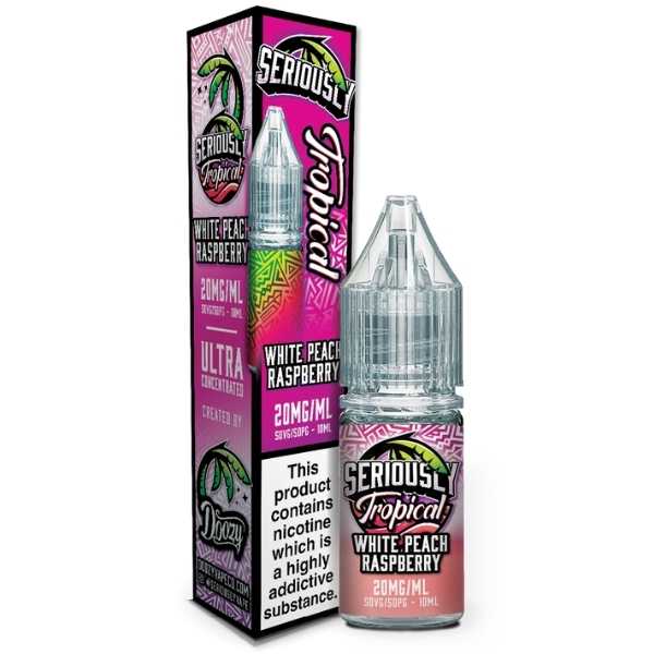 White Peach Raspberry Nic Salt 10ml | Seriously Tropical — The E-Cig Store